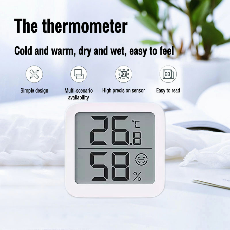 Atuman Duka Mute Temperature Humidity Clock TH1 LCD Display Home ...