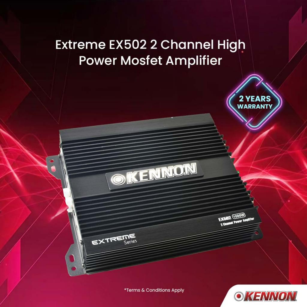 Kennon Extreme Series EX502 2 Channel High Power Mosfet Amplifier ...