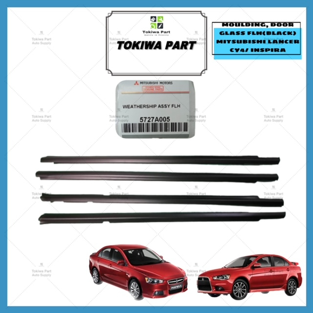 Proton Inspira Mitsubishi lancer Door Glass Rubber Outer Outside Window ...