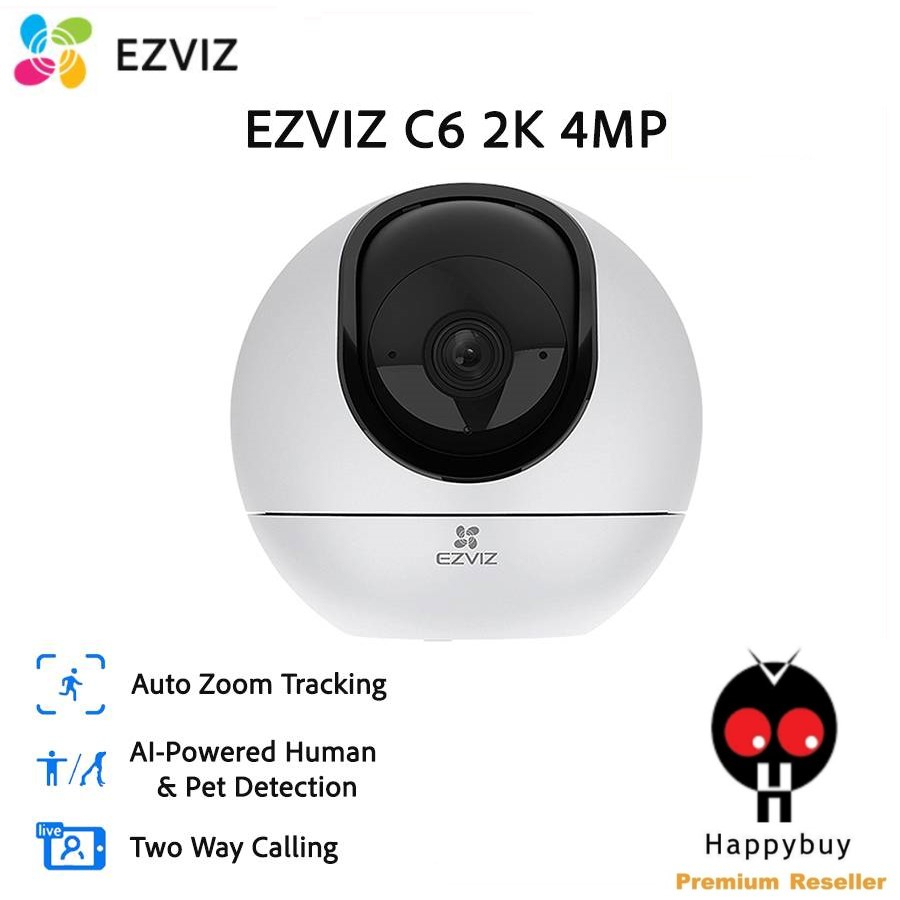 EZVIZ C6 2K+ 4MP Human & Pet Detection Zoom Tracking Dual Band WiFi Voice Detection Waving-Hand ...