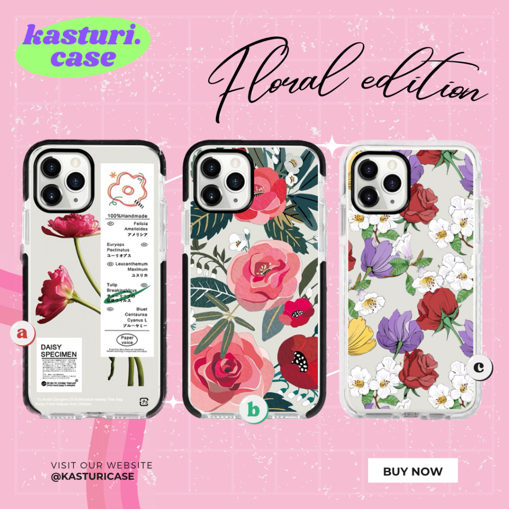 THE FLORAL EDITION THICK IMD BUMPER CASE FOR ALL IPHONE MODEL AVAILABLE ...