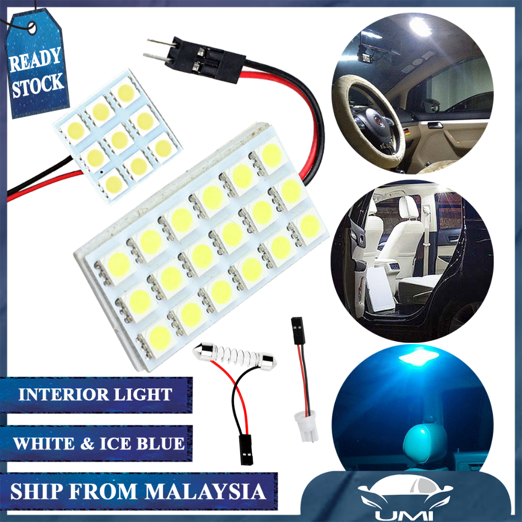 Car Interior Lights 12V 5050 18SMD LED Car Lights T10 BA9S C5W Adapter ...