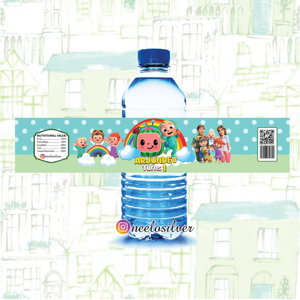 Cocomelon Theme Drinks Label | Shopee Malaysia
