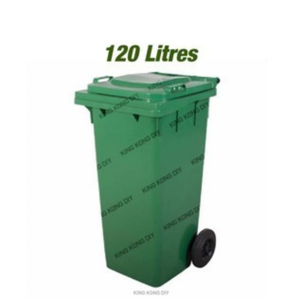 Mobile Garbage Bin 120L / 240L 2Wheel Green Bandaraya Heavy Duty Fibre ...