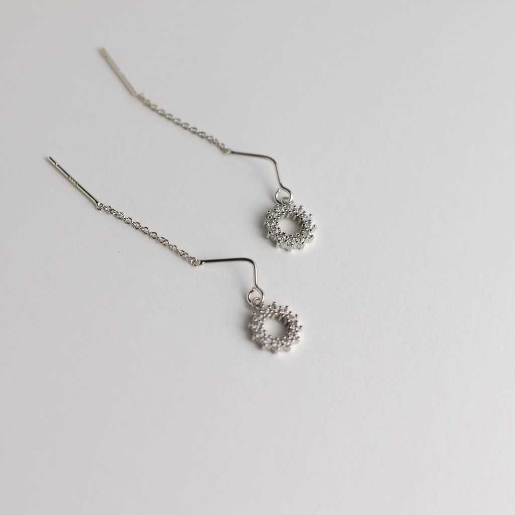 Crystal Eclipse Treaded Earring | Shopee Malaysia