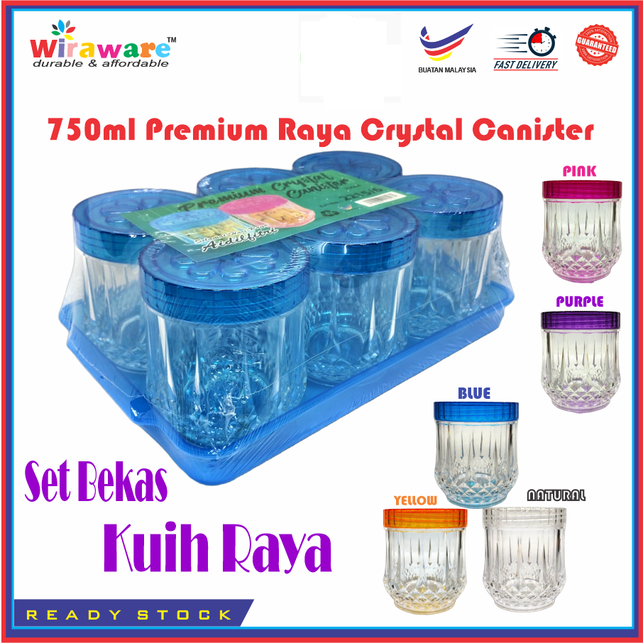 Set Bekas Kuih Raya, Sparkling Canister Set, Premium Cookies Canister ...