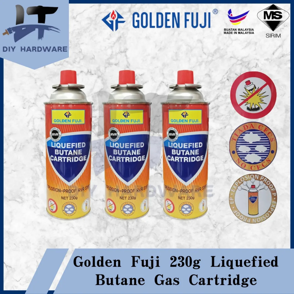 Golden Fuji GF101 230g Liquefied Butane Gas Cartridge / Gas Tin ...