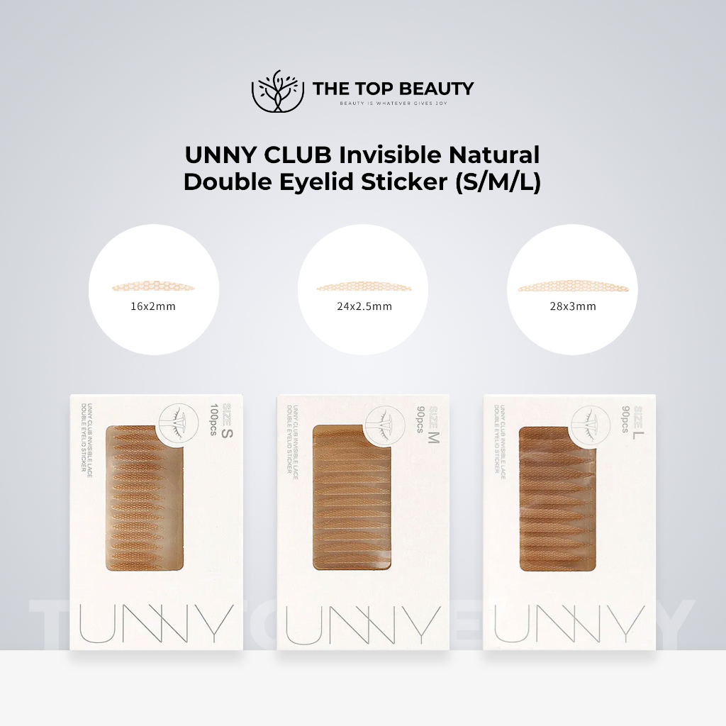 UNNY CLUB Invisible Natural Double Eyelid Sticker (S/M/L) [READY STOCK ...