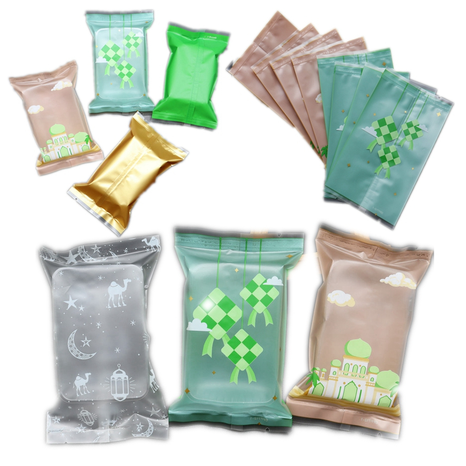100pcs Ramadan Hari Raya Kurma Plastic Sealing Bag Cookies Plastic Bag ...