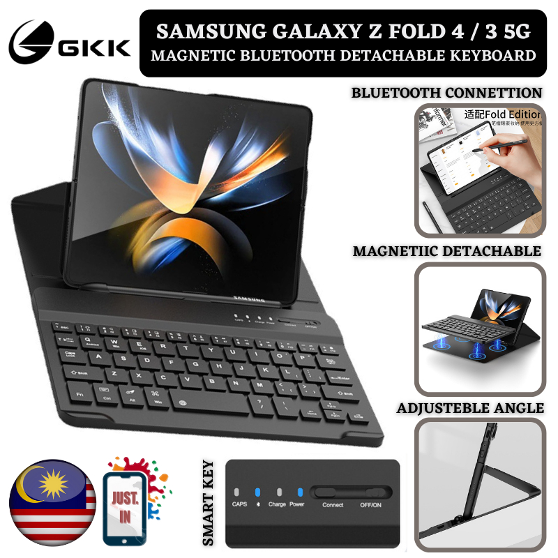 GKK KEYBOARD Flip Cover Stand for Samsung Galaxy Z Fold 4 3 Pen Slot ...
