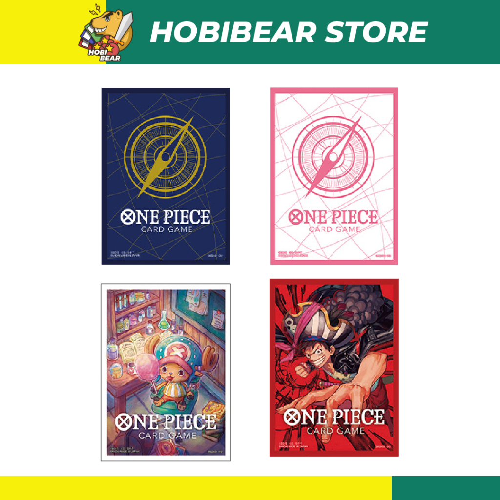 70 PCS One Piece TCG: Official Card Sleeve Vol.2 Monkey.D.Luffy/Tony.Tony Chopper/Blue/Pink ...