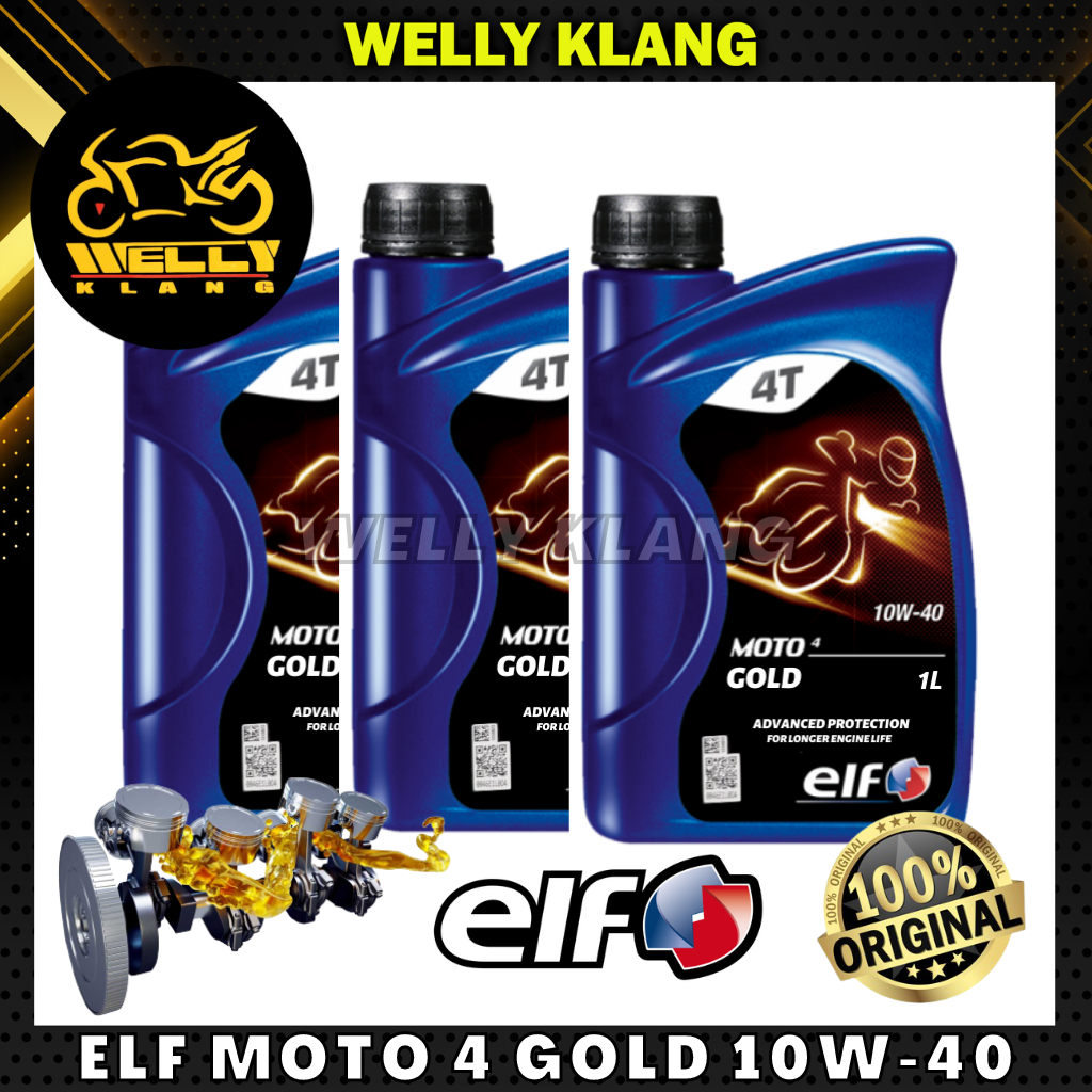 4T ELF MOTO 4 GOLD 10W40 ELF MOTO 4 20W-40 MINYAK HITAM ELF ENGINE OIL ...