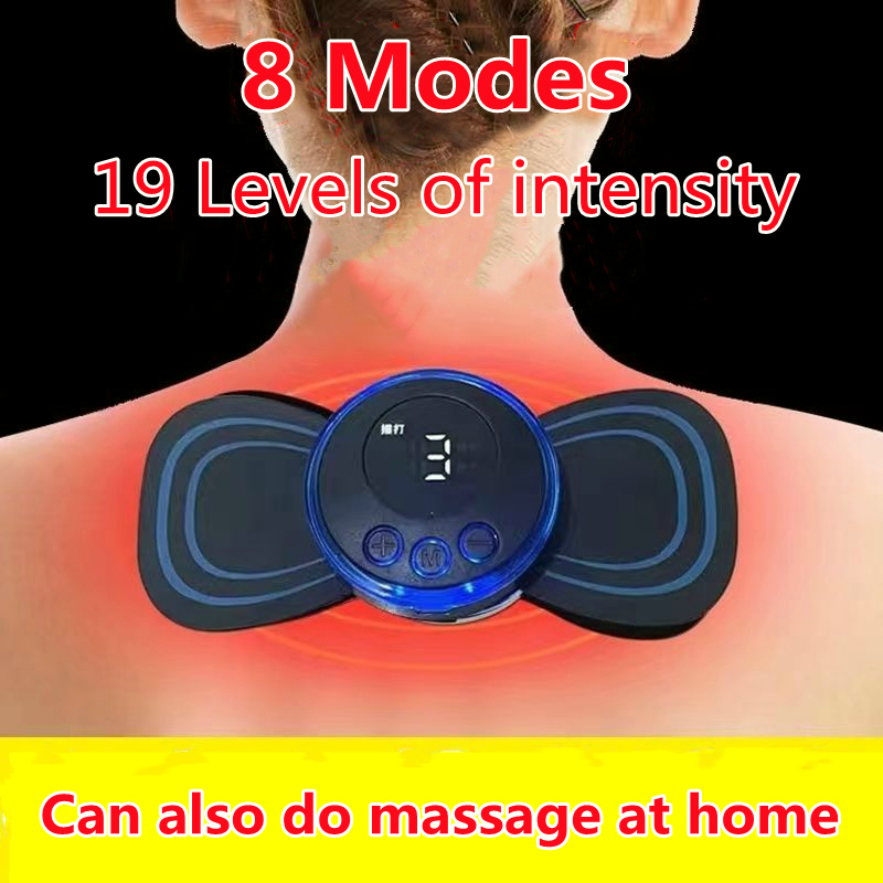 EMS Portable Mini Neck Massager Cervical Back Muscle Pain Relief Tool ...