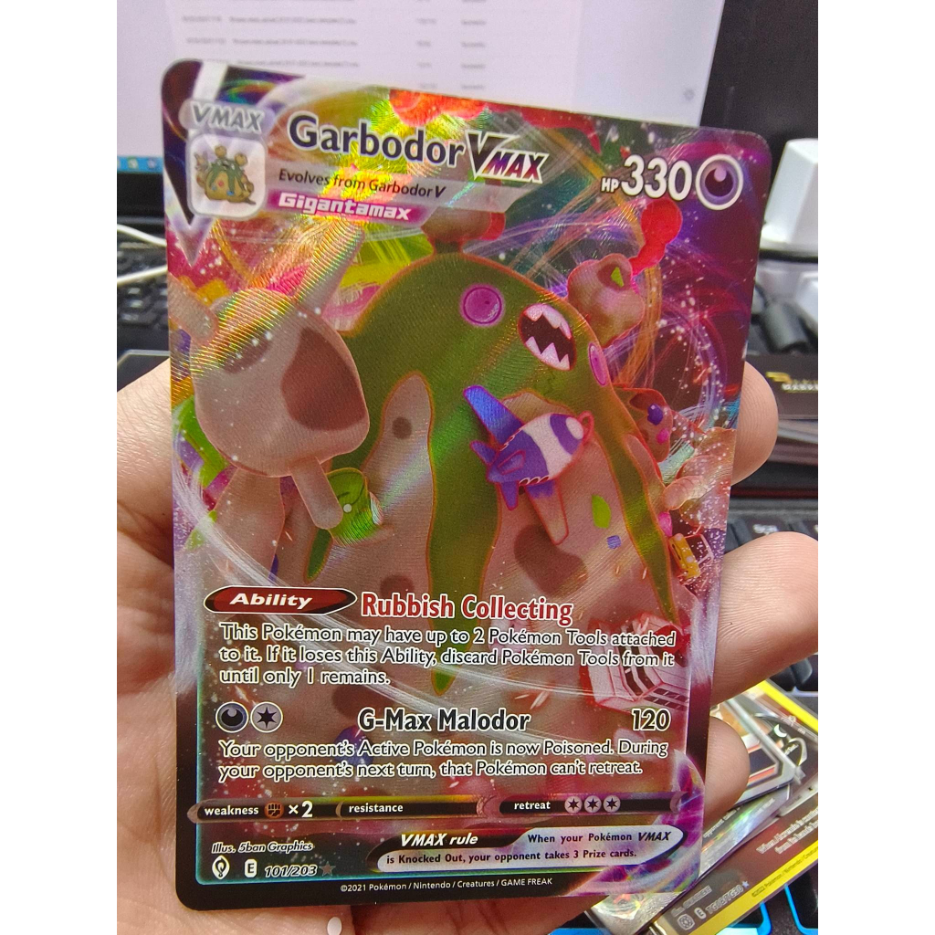 DarkType - Pokemon Card Vmax - Garbodor Vmax 101/203 | Shopee Malaysia