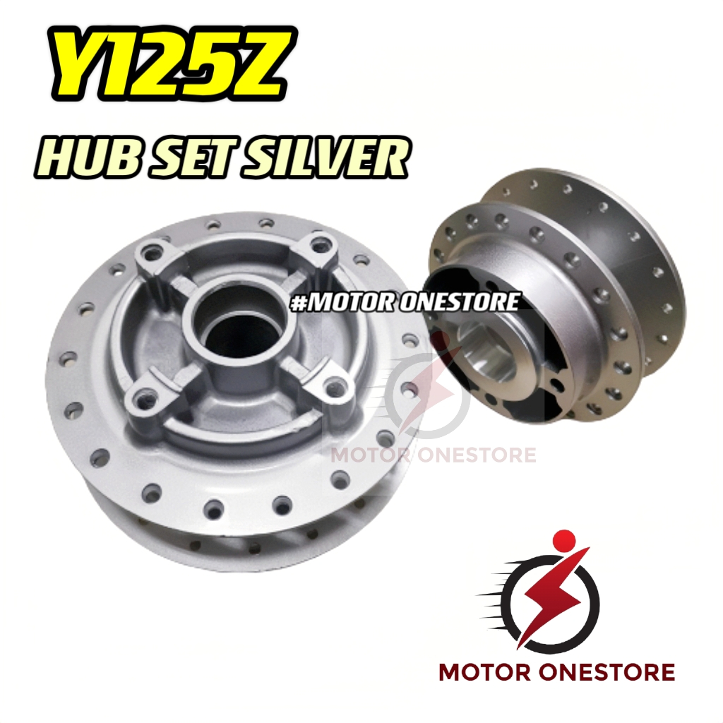 Y125Z BUYUNG DEPAN BELAKANG SILVER FRONT HUB REAR HUB SET 125Z "MOTOR ...