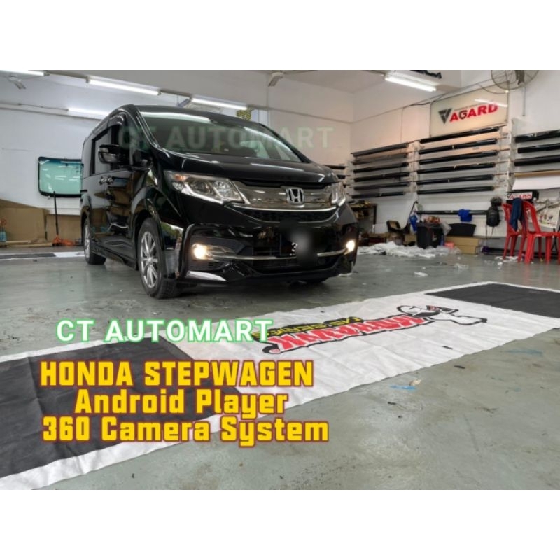 Honda Stepwagen Top Model Android Player with 360 Camera System Bird ...