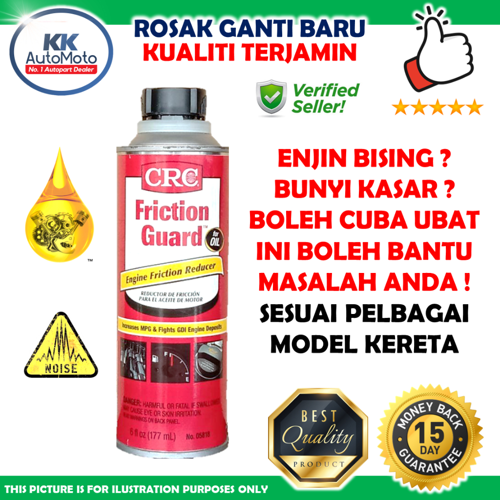 1 Tin Genuine CRC Friction Guard Engine Oil Treatment Reduce Noise ...