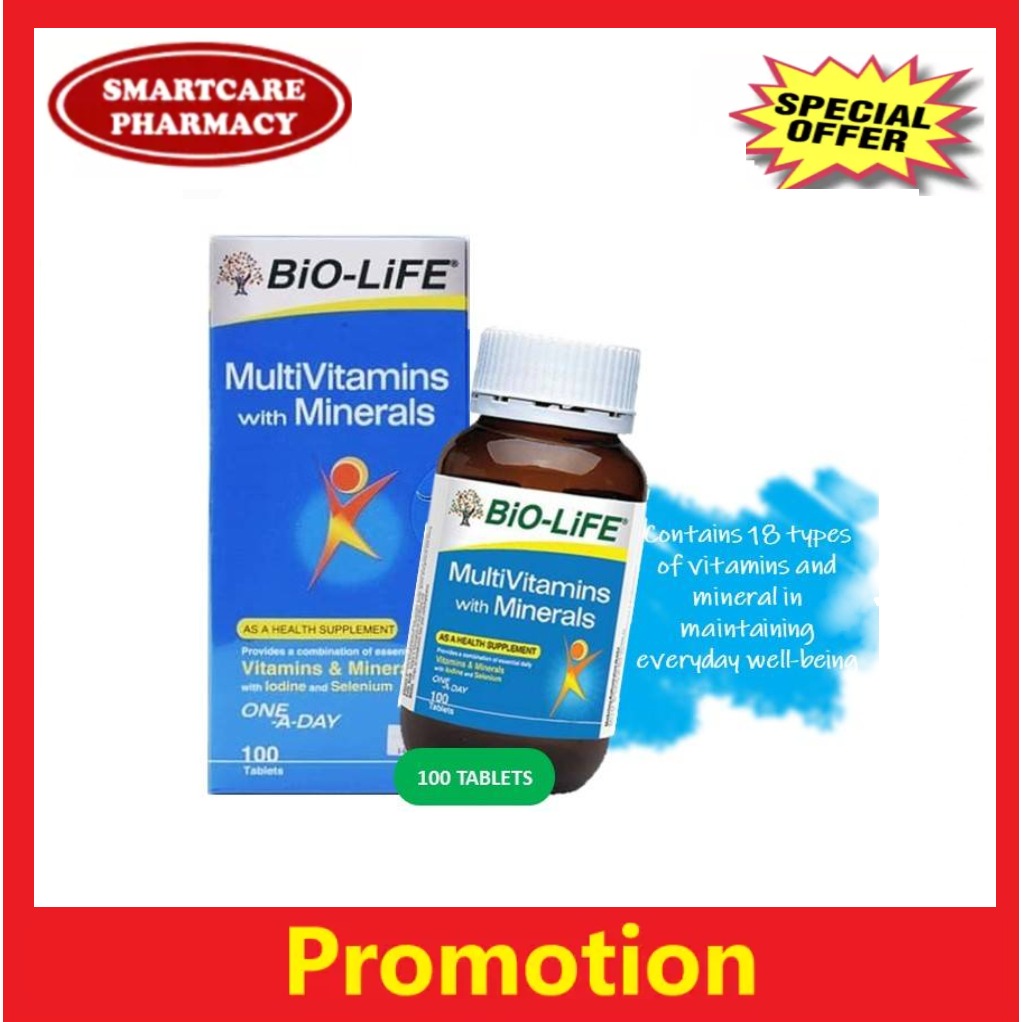 Bio-Life Multivitamins With Minerals 100 Tablets | Shopee Malaysia