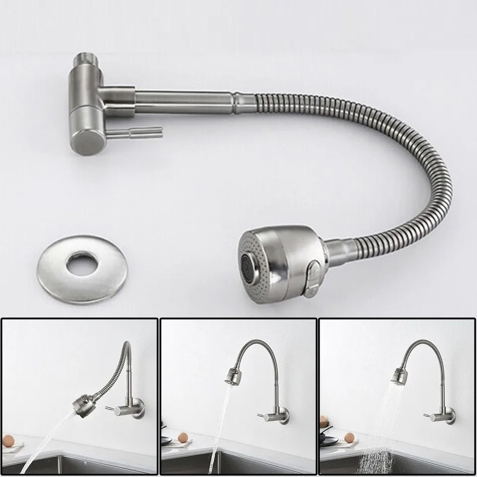 HOMS 2 Mode SUS304 Kitchen Flexible Sink Faucet Kitchen Faucet Single ...