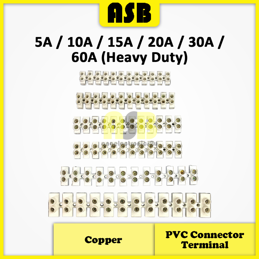 (1pc) PVC Connector Terminal 5A / 10A / 15A / 20A / 30A / 60A ( Copper ...