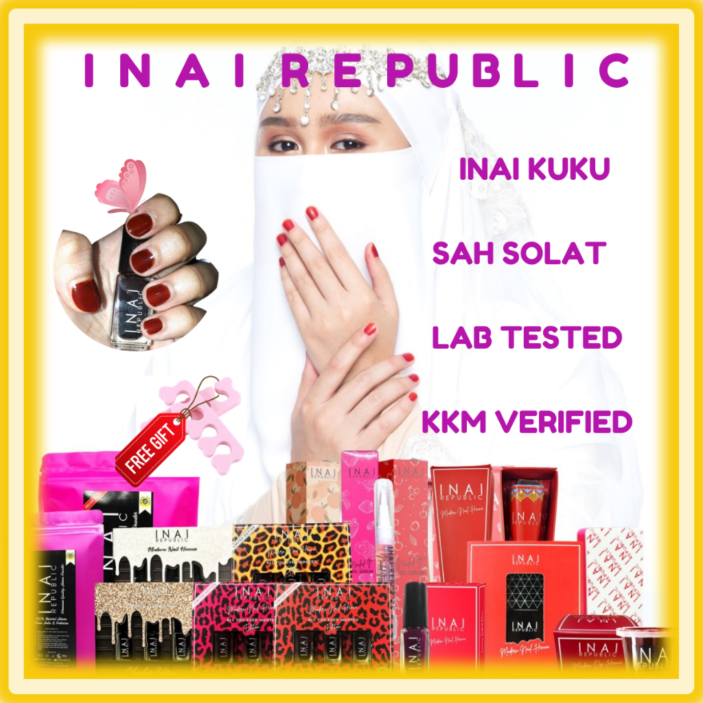 [READY STOK] Inai Republic HQ Original Nail Polish Serum Inai Kuku Inai ...