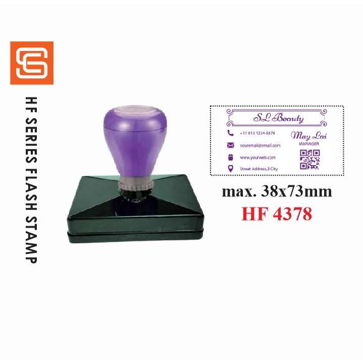 HF SERIES PRE-INKED STAMP | SINGLE-FOAM FLASH STAMP (38 SIZES) (CUSTOM MADE WORDING) | Shopee ...