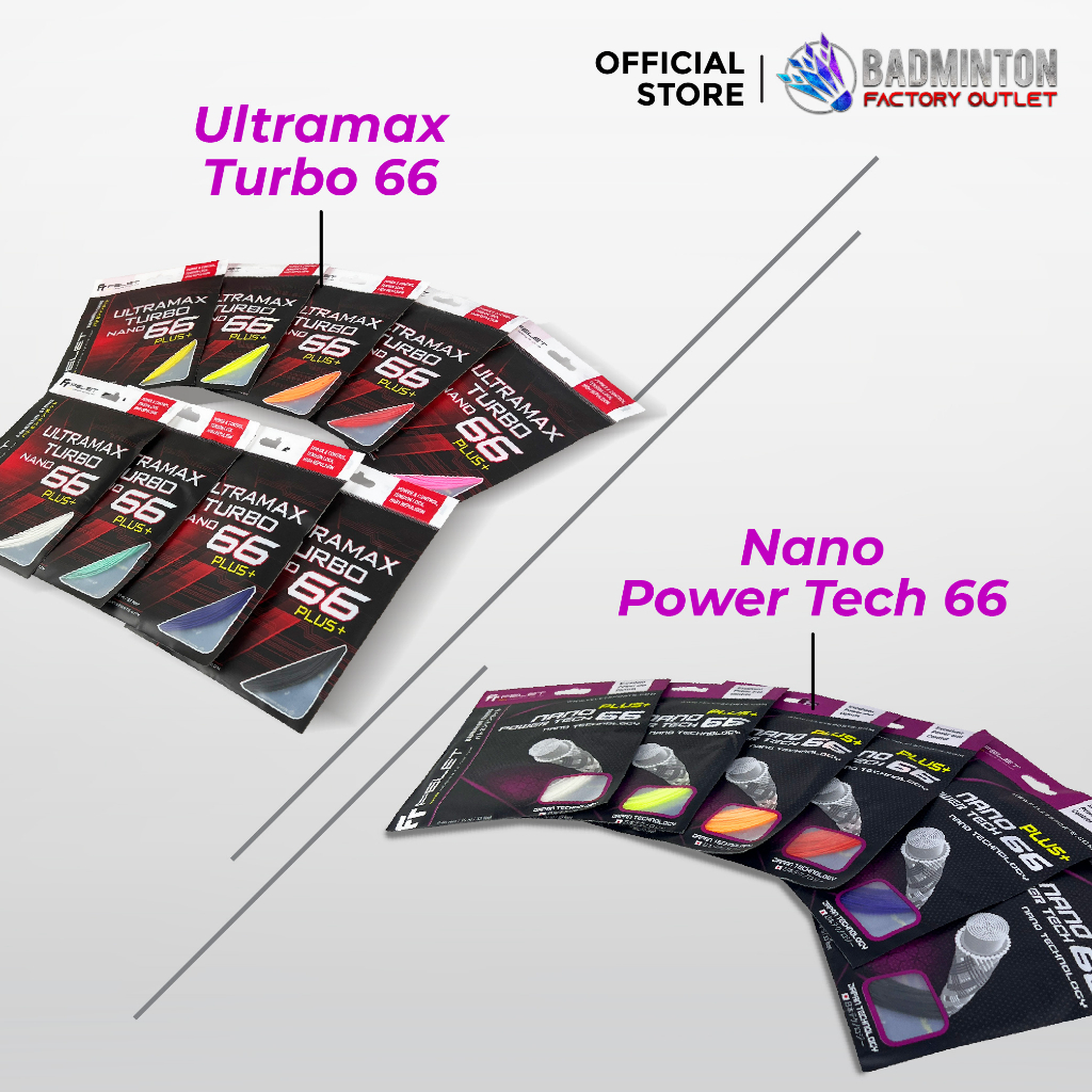 FELET Original Badminton String - Ultramax Turbo Nano 66 Plus+ / Nano ...