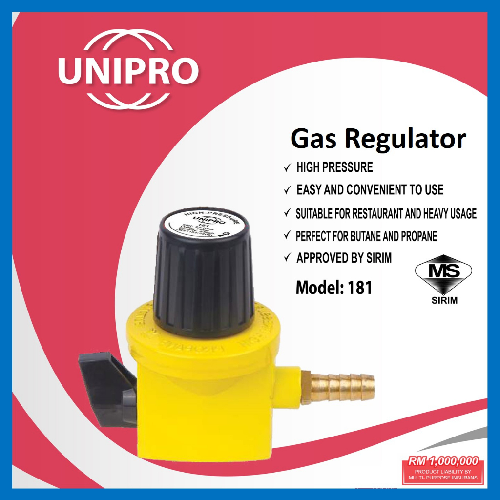Unipro 181 Sirim High Pressure Gas Regalator Kepala Gas | Shopee Malaysia