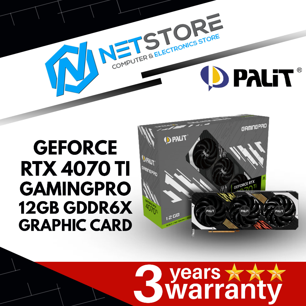 PALIT GEFORCE RTX 4070 TI GAMINGPRO 12GB GDDR6X GRAPHIC CARD ...