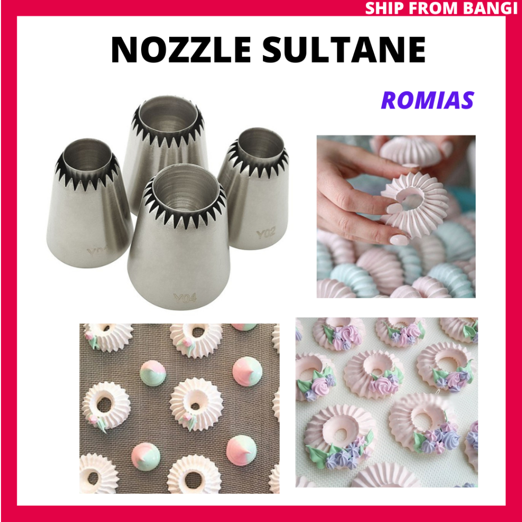 Nozzle Sultan Romias Cake Cream Sultane Nozzles 3D Icing Piping Tips ...