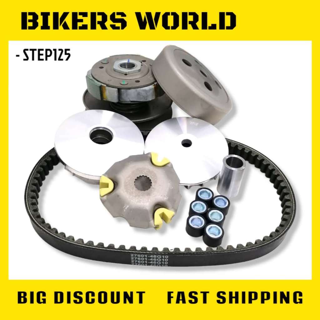 SUZUKI STEP125 STEP FRONT PULLEY REAR PULLEY WITH TIMING BELT COMPLETED ...