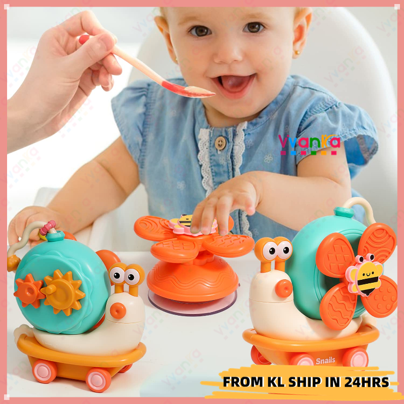 VVANKA [From KL] Baby Spinner Toys Cartoon Bath Toy Baby Toys Car ...