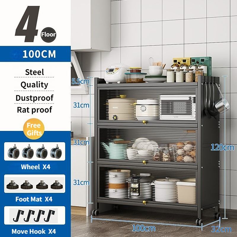 Rak Dapur Kabinet Kitchen Organizer Storage Rack Microwave Oven Self ...