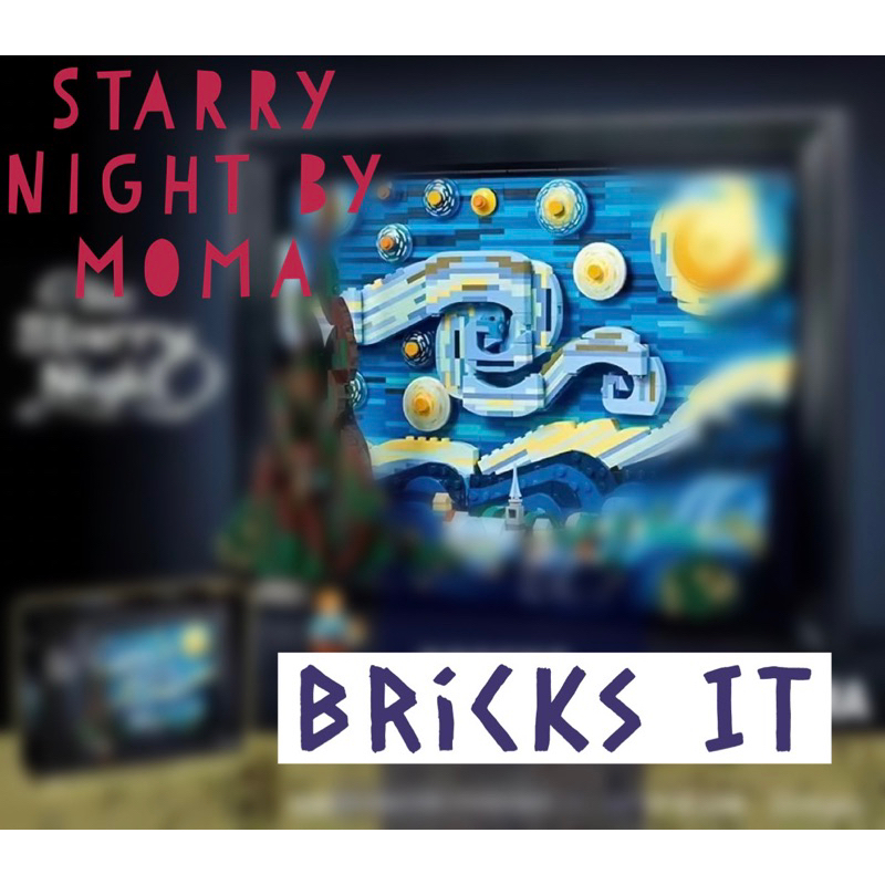 Lepin The Starry Night by MoMA 星月夜 积木 Compatible Building Block Bricks ...
