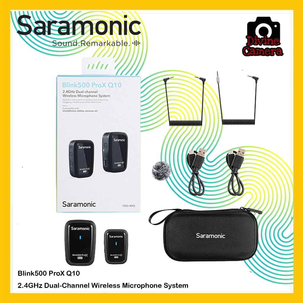 Blink500 ProX Q10/ Q20 2.4GHz Dual-Channel Wireless Microphone System ...