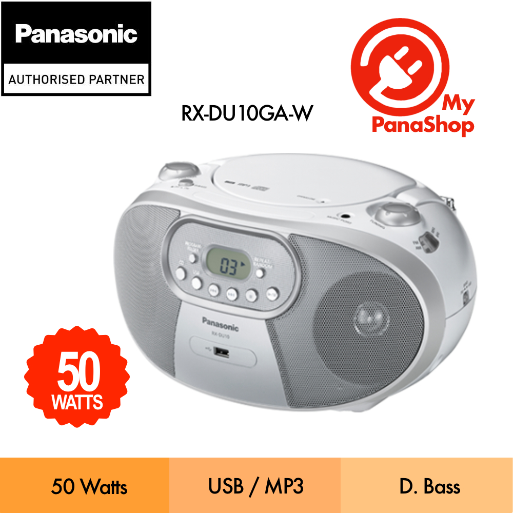 Panasonic Portable CD Radio System (50w) RX-DU10GA-W / RX-DU10 | Shopee ...