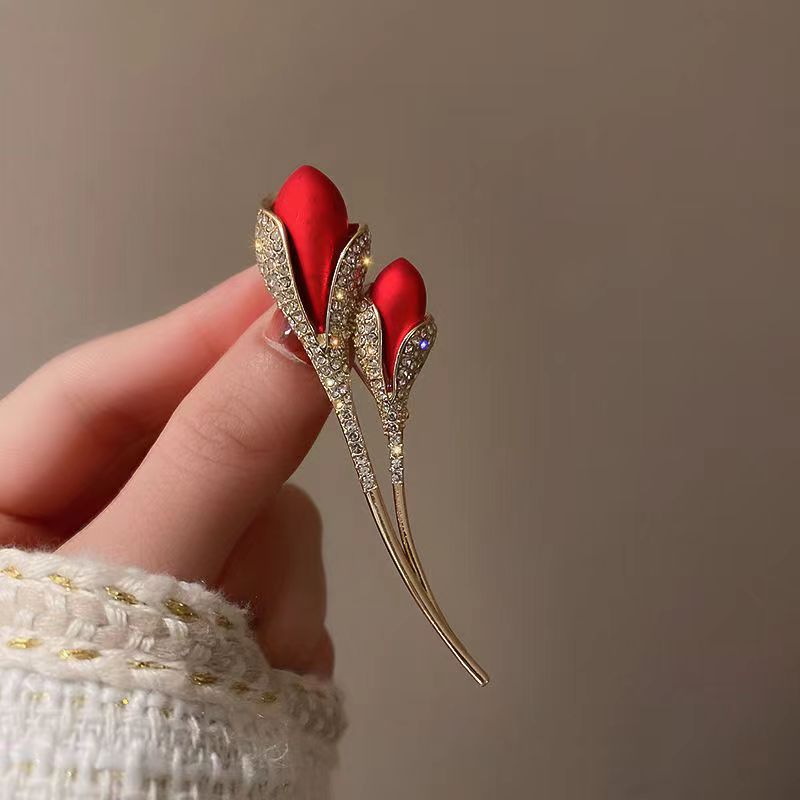 High-end Korean Rhinestones Brooch Pin Tudung Muslima Hijab Pin ...