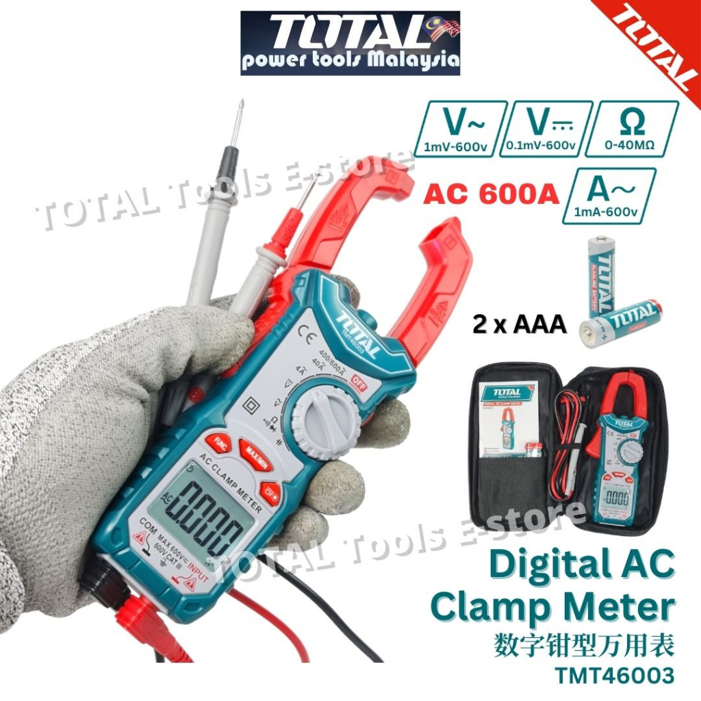 [DIS] - TOTAL Digital AC Clamp Meter AC 600A 数字钳型万用表 - TMT46003 ...