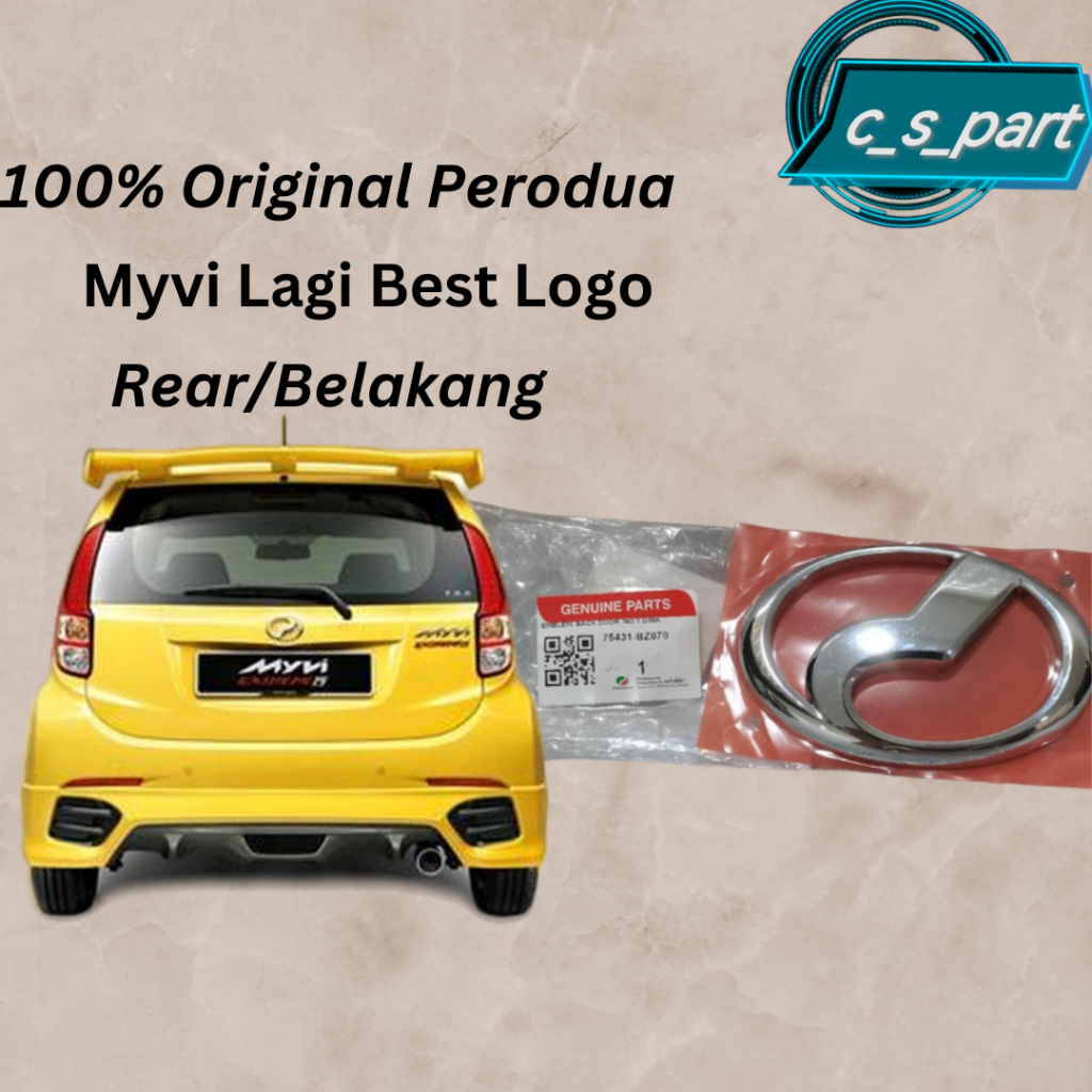 100% Original Perodua Rear/Belakang Logo For Myvi Lagi best | Shopee ...