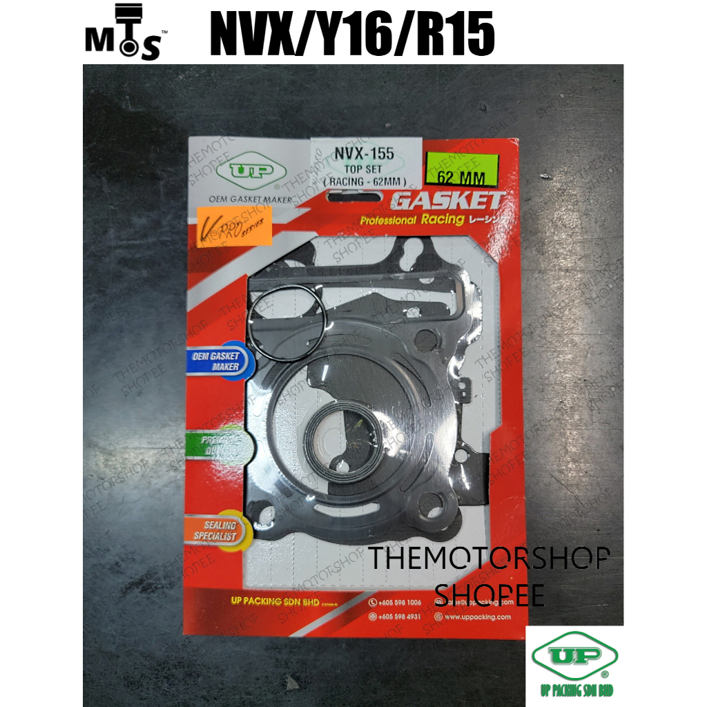 👍UP Brand Y16ZR Y16 NVX155 NVX R15V3 NMAX155 62mm/STD TOPSET GASKET ...