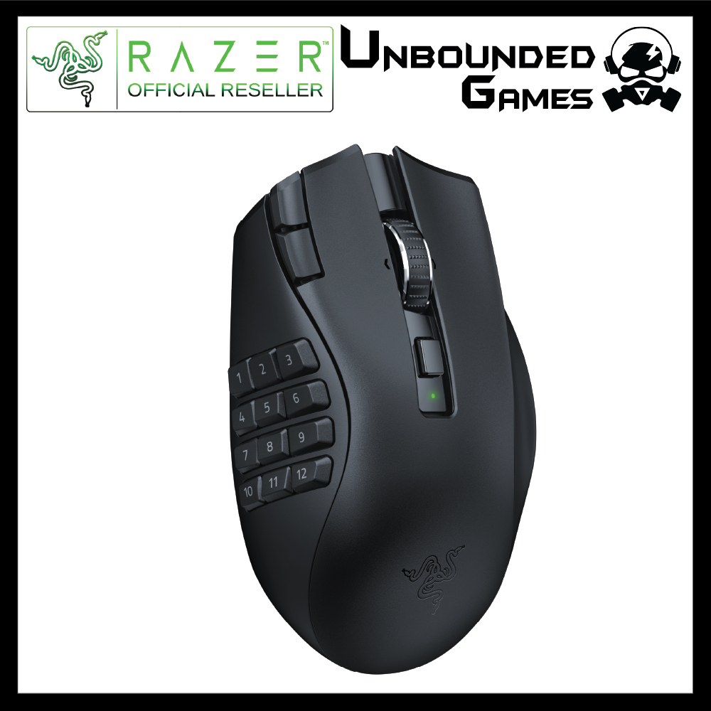 Razer Ergonomic Wireless MMO Gaming Mouse Naga V2 HyperSpeed with 19 ...