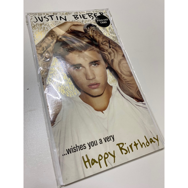 Fold Out Happy Birthday Card - Justin Bieber | Shopee Malaysia