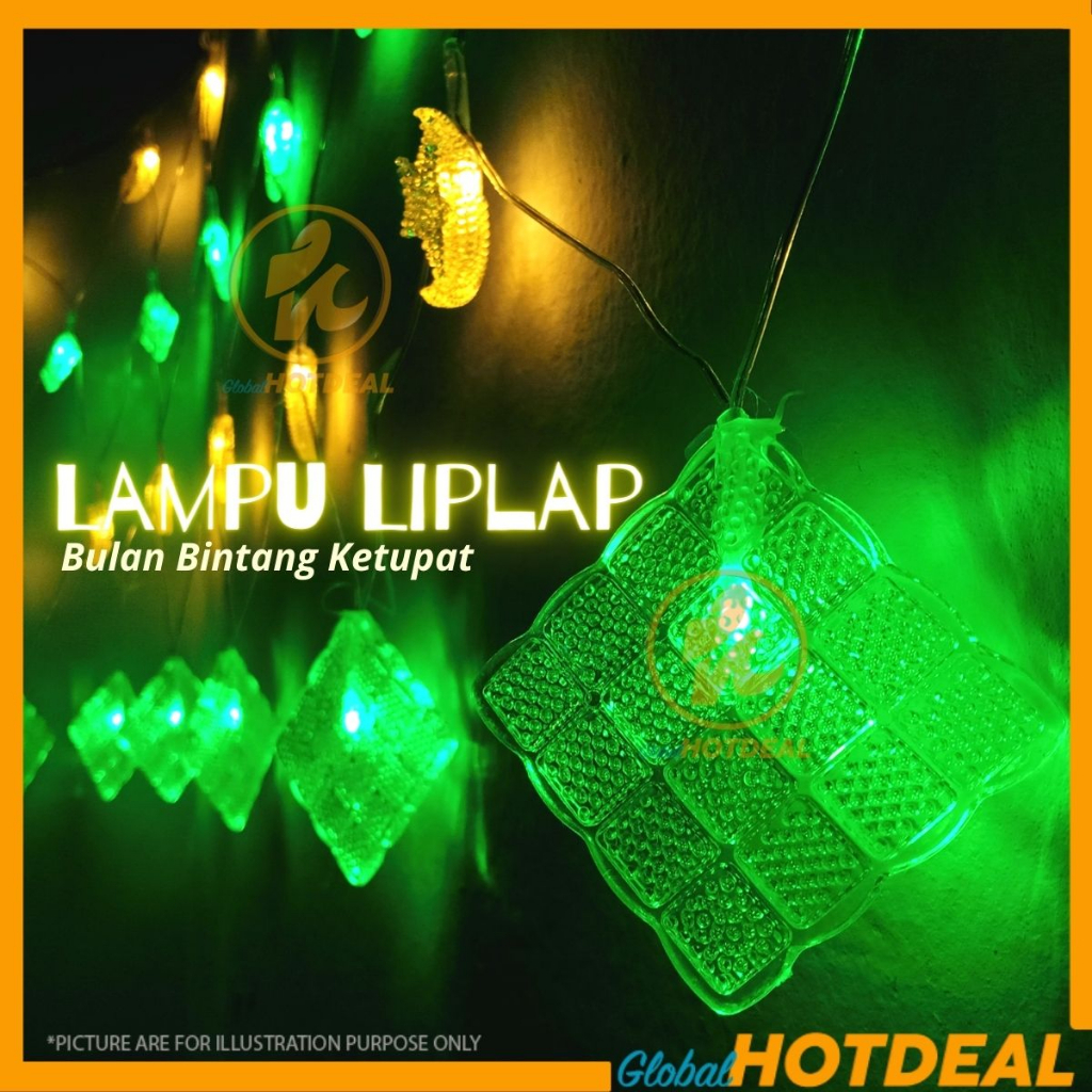 Lampu Raya 96L 4meter Net Moon Star and Ketupat Hari Raya Aidilfitri ...