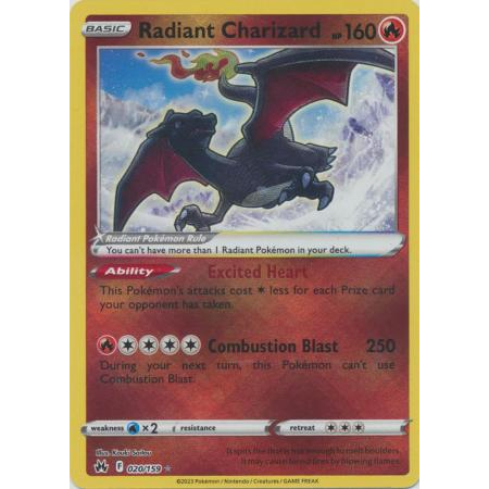 Radiant Charizard / 020/159 / Radiant Rare / Crown Zenith Pokemon ...