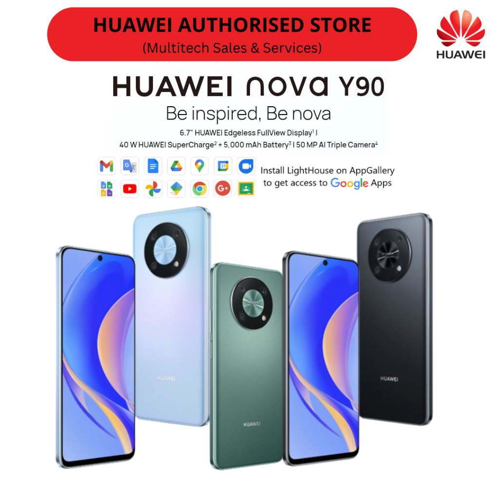 Huawei Nova Y90 Smartphone 8GB + 128GB 5000mAh Large Battery 40W Fast ...