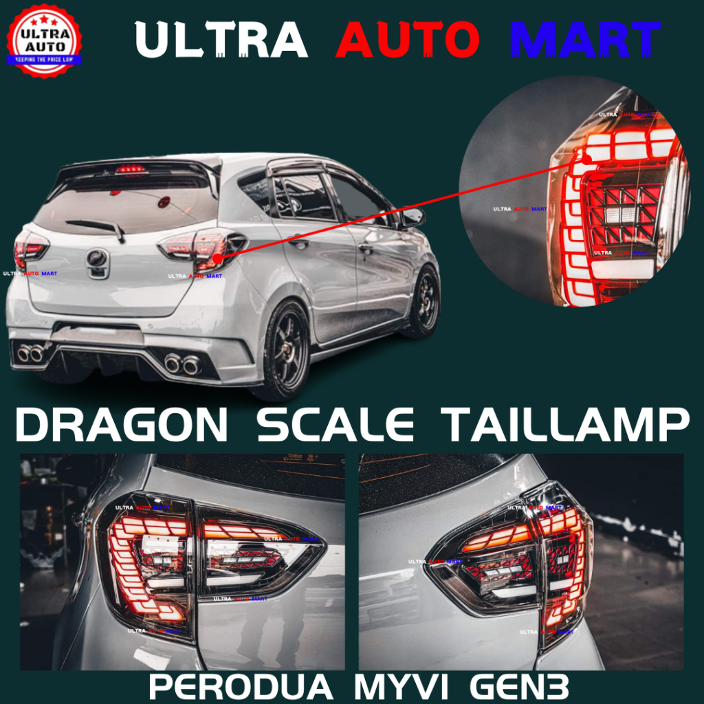 DRAGON SCALE V2 PERODUA MYVI GEN3 G3 RUNNING SIGNAL BRAKE LAMP REVERSE ...