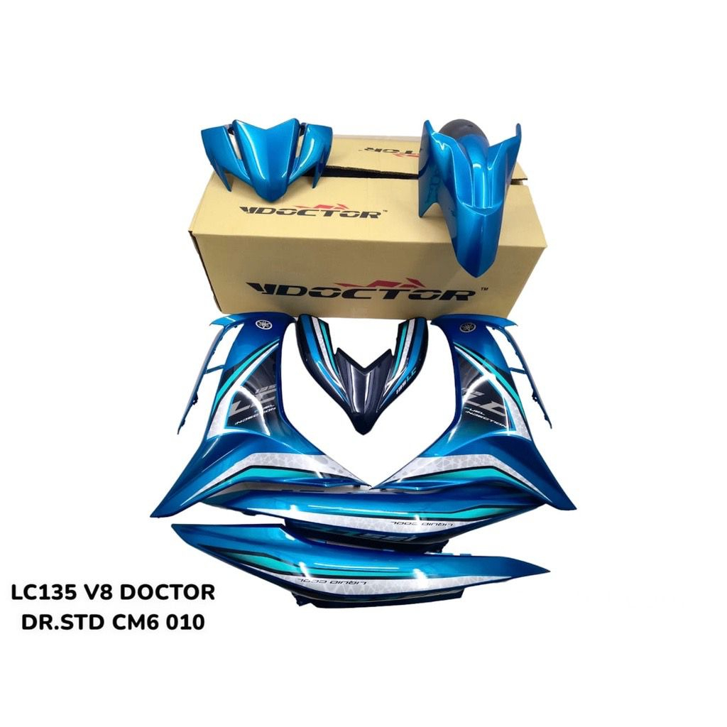 YAMAHA LC135 V8 LCV8 DOCTOR COVER SET FULL SET TANAM STICKER READY ...