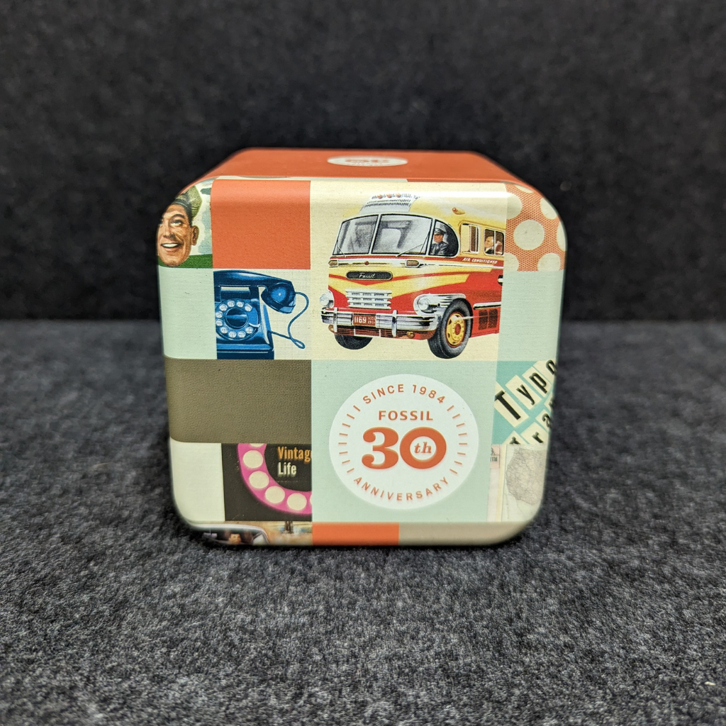 Vintage Fossil Tin Watch Box Original 30 Years Anniversary Special ...