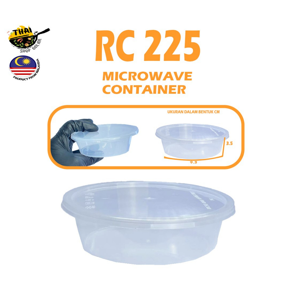 Food Container Microwave PP Round Disposable Plastic with Lid Bekas ...