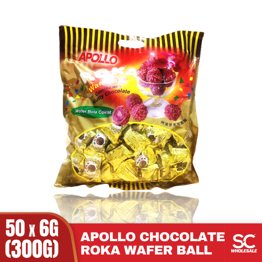 Apollo Roka Chocolate Wafer Ball 50pcs x 6g (300g) | Shopee Malaysia